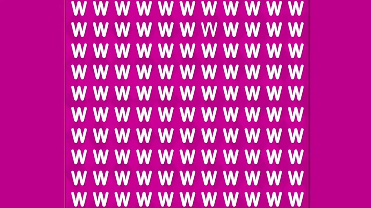 TEST IQ | Nu toate literele din imagine sunt "W". Găsiți-le pe cele 2 ...